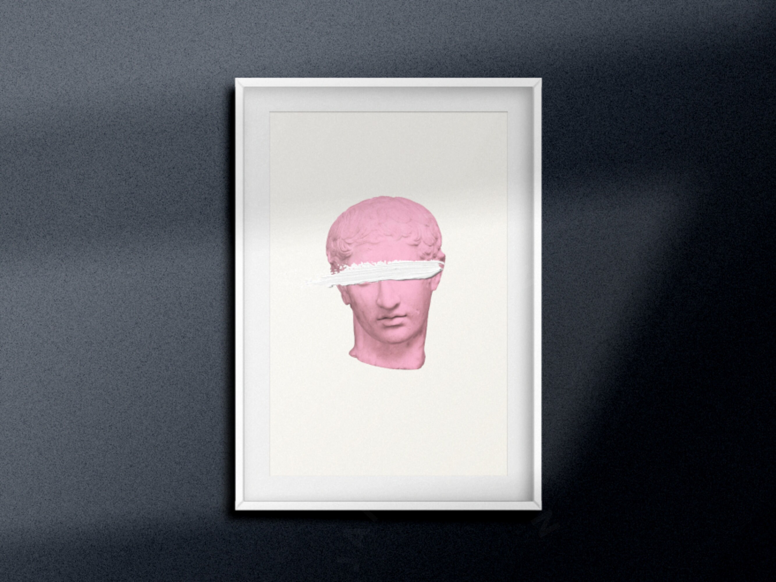 Greek Statue Print - Pink Greek Statue Silhouette Art – Modern Classic ...