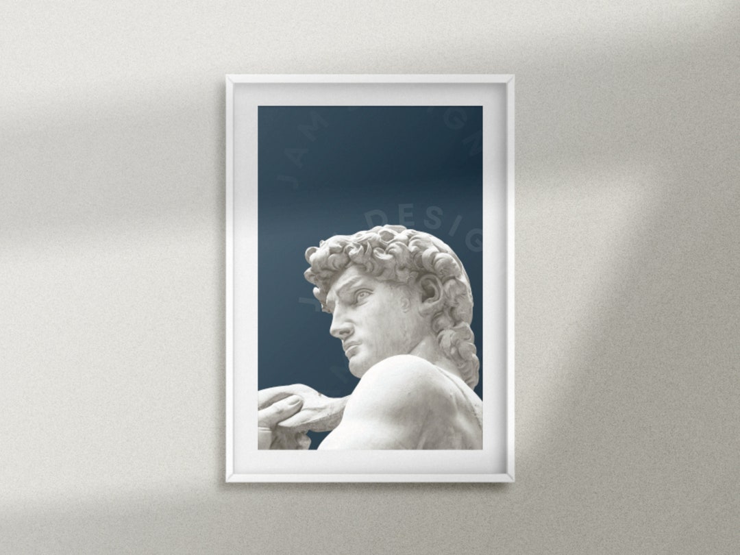 David Greek Statue - Aesthetic Print - Iconic Sculpture Silhouette ...