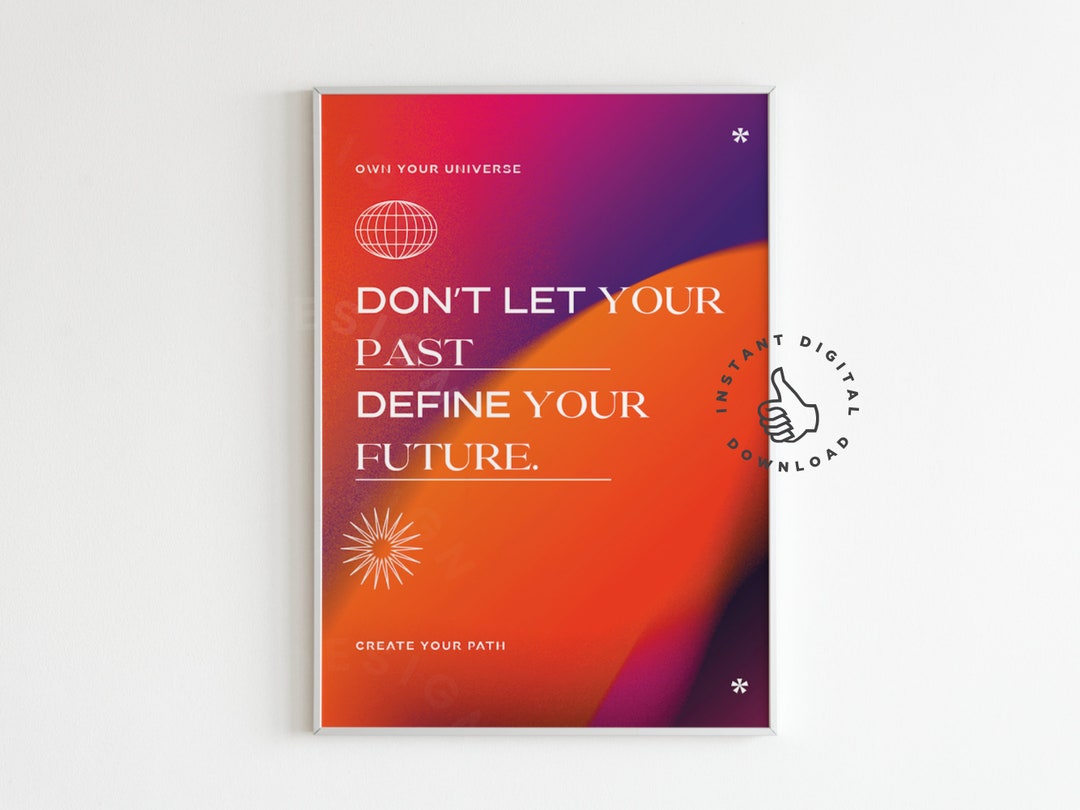 Positive Affirmation: Past and Future Art Print Gradient Aura ...