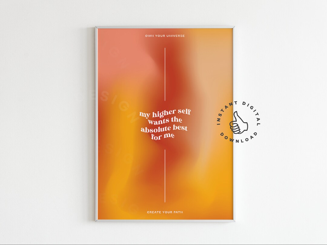 Higher Self Art Print - Abstract Gradient - Spiritual Psychedelic ...