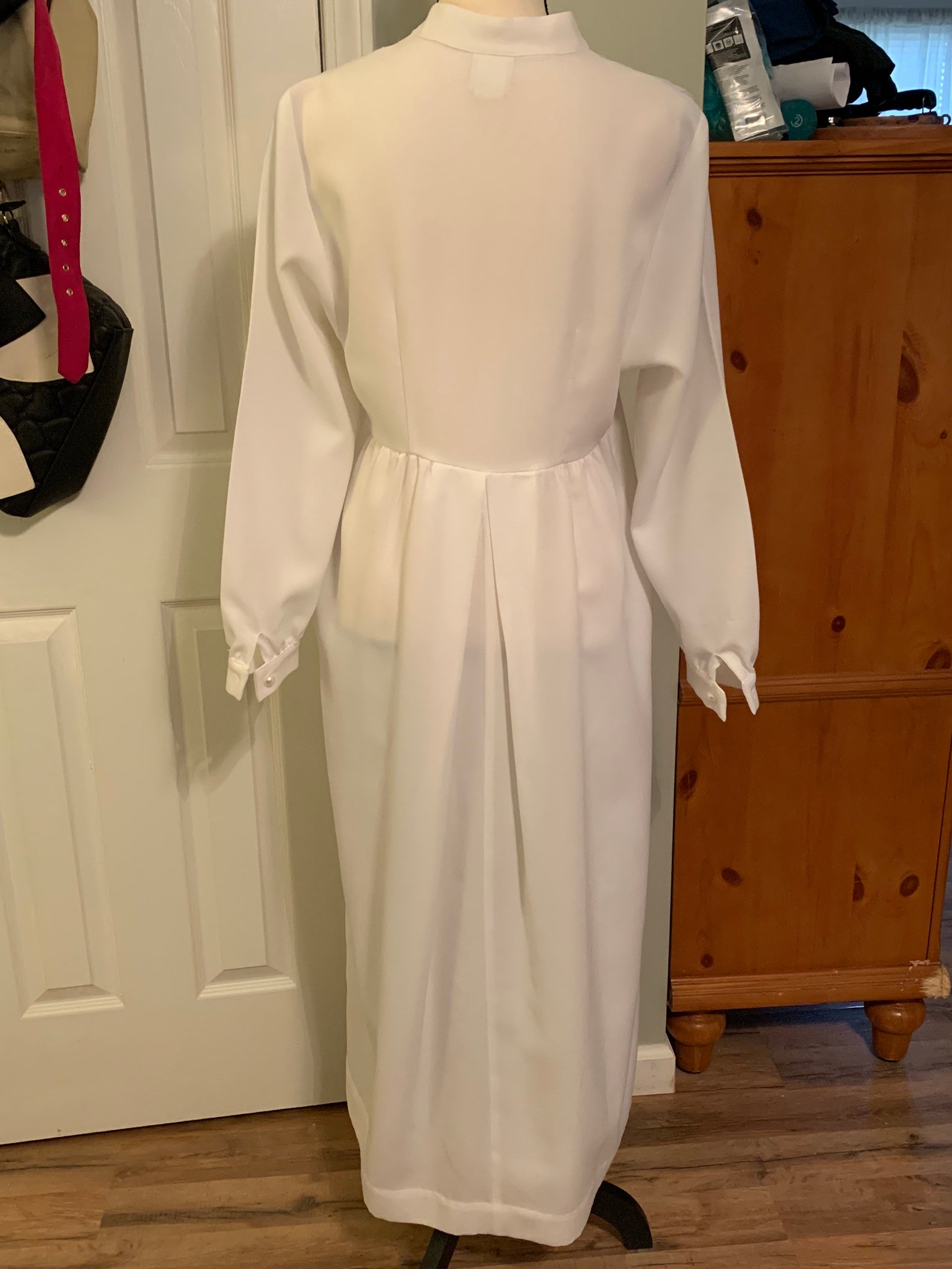 Vtg White Elegance LDS Temple Gown Dress Sz S | Etsy