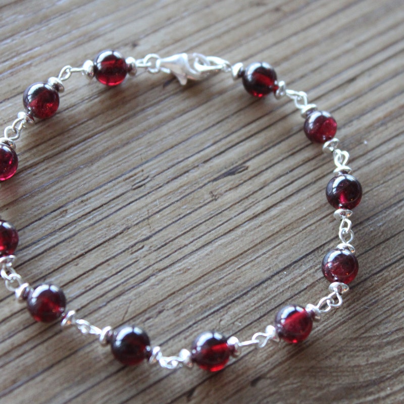 Red Beaded Bracelet - Etsy