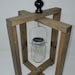 Handmade Rustic Wooden Solar Lantern: Stained Wood Accent Night Light ...