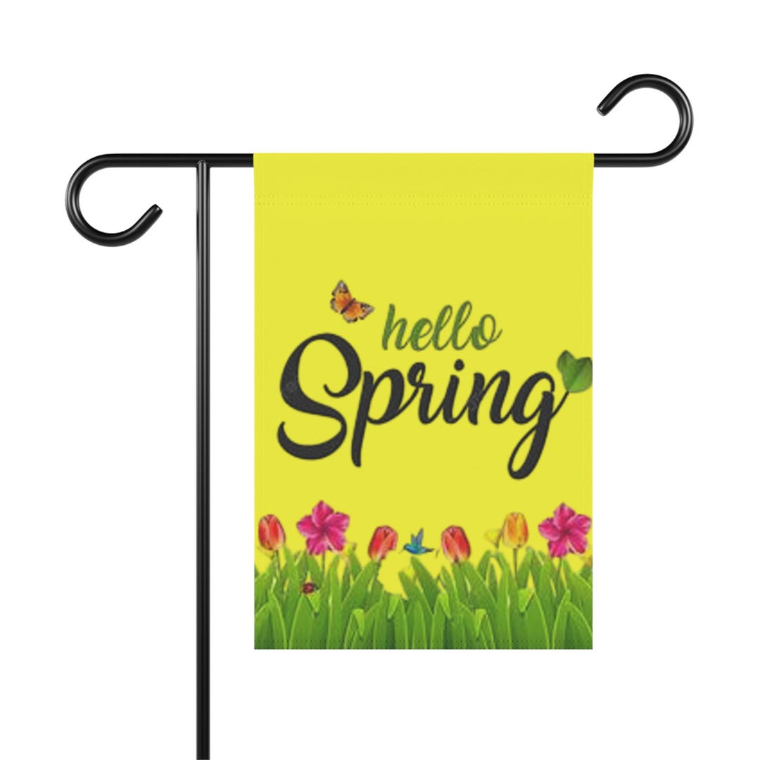 Garden Banner, Spring Welcome Flag for Outdoor Yard Decor, Gardening ...