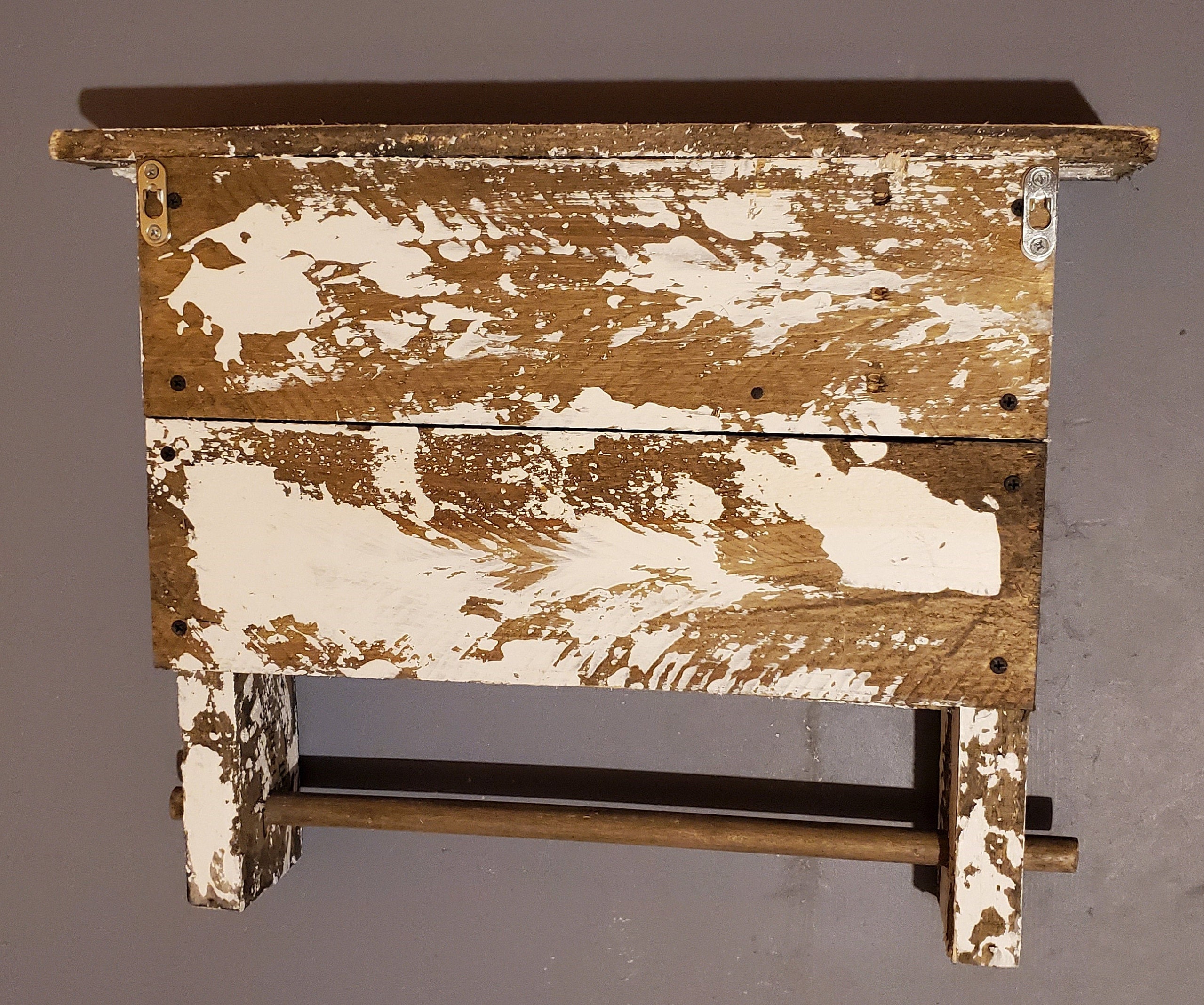 Pallet Wood Decor White Rustic Shelf Handpainted Finish - Etsy