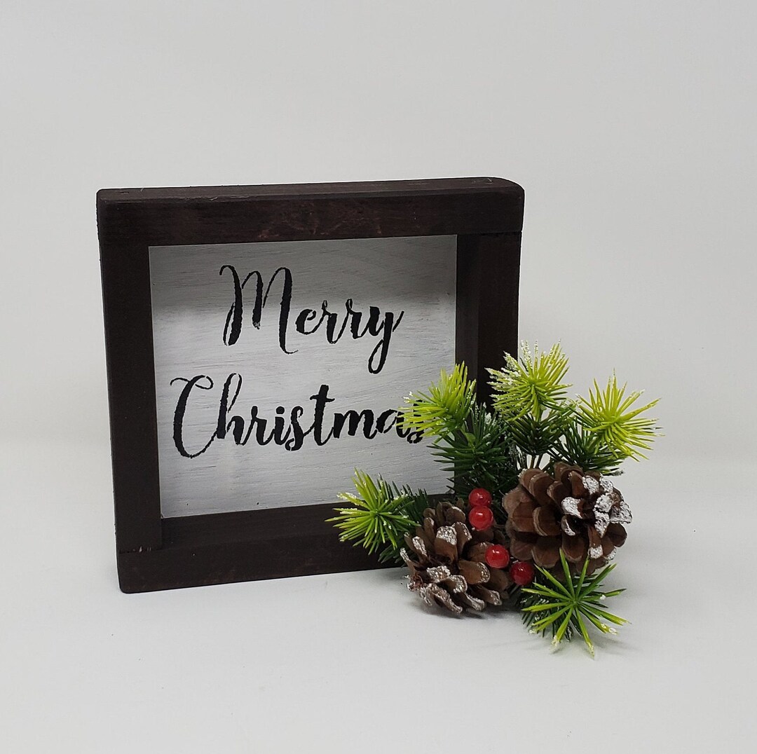 Christmas Decor, Shadow Box, Holiday Sign, Rustic Wood Accent, Gift for ...