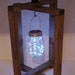 Handmade Rustic Wooden Solar Lantern: Stained Wood Accent Night Light ...