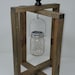 Handmade Rustic Wooden Solar Lantern: Stained Wood Accent Night Light ...