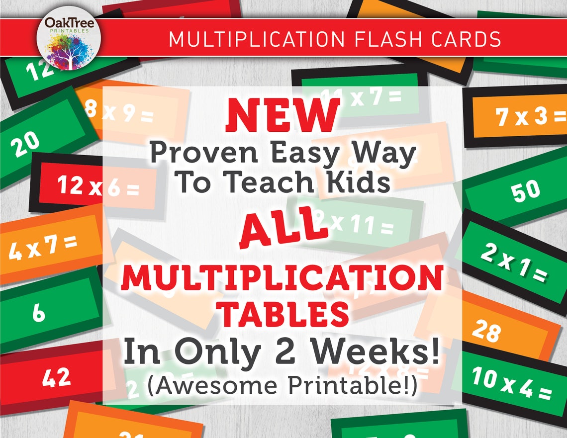 Multiplication Flash Cards, Teach Math, Home Learning, Proven Easy Way ...