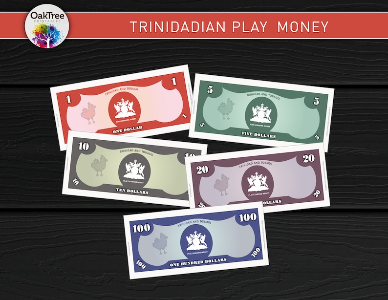 Trinidadian Play Money Printable, Teach Math, Home Learning,digital ...