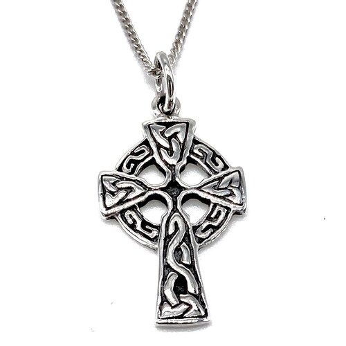 Kirk Ruthwell Celtic Cross Pendant Sterling Silver - Etsy