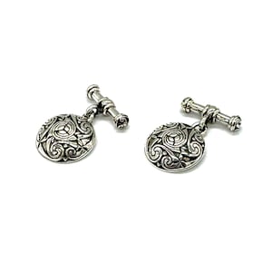 925 Sterling Silver Round Circle Swirl Infinity Celtic Knot Chain Link ...