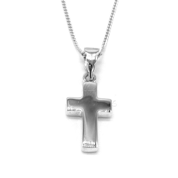 Small Silver Chain Cross - Etsy