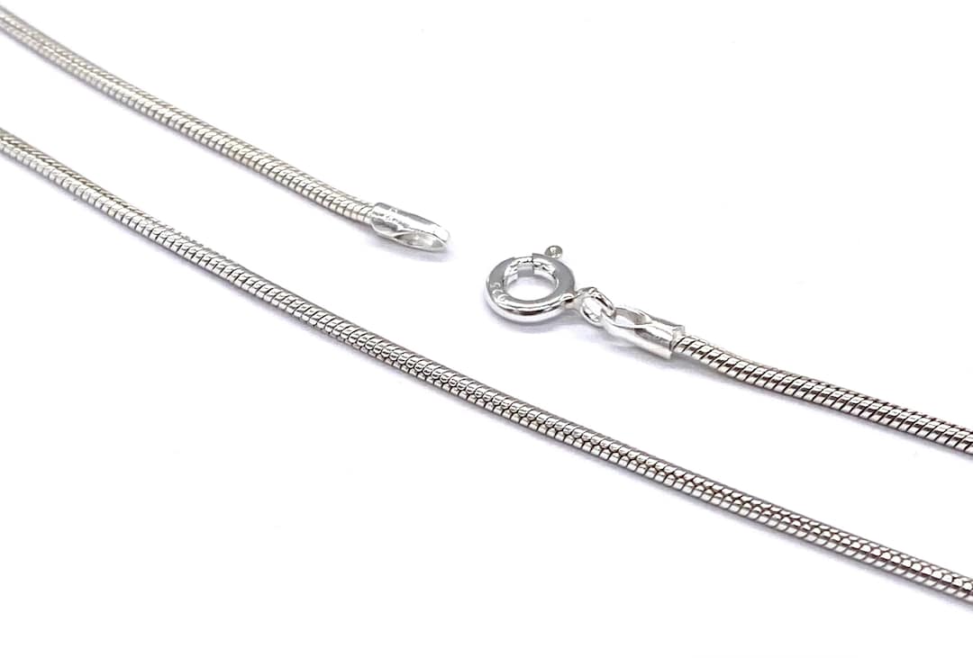 Solid 925 Sterling Silver Snake Chain Necklaces 16" / 41 Cm, 18" / 46 ...