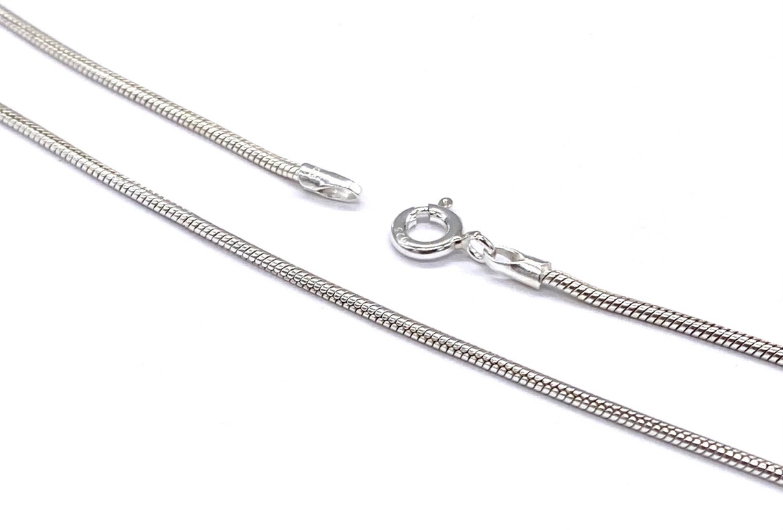 Solid 925 Sterling Silver Snake Chain Necklaces 16 / 41 - Etsy UK