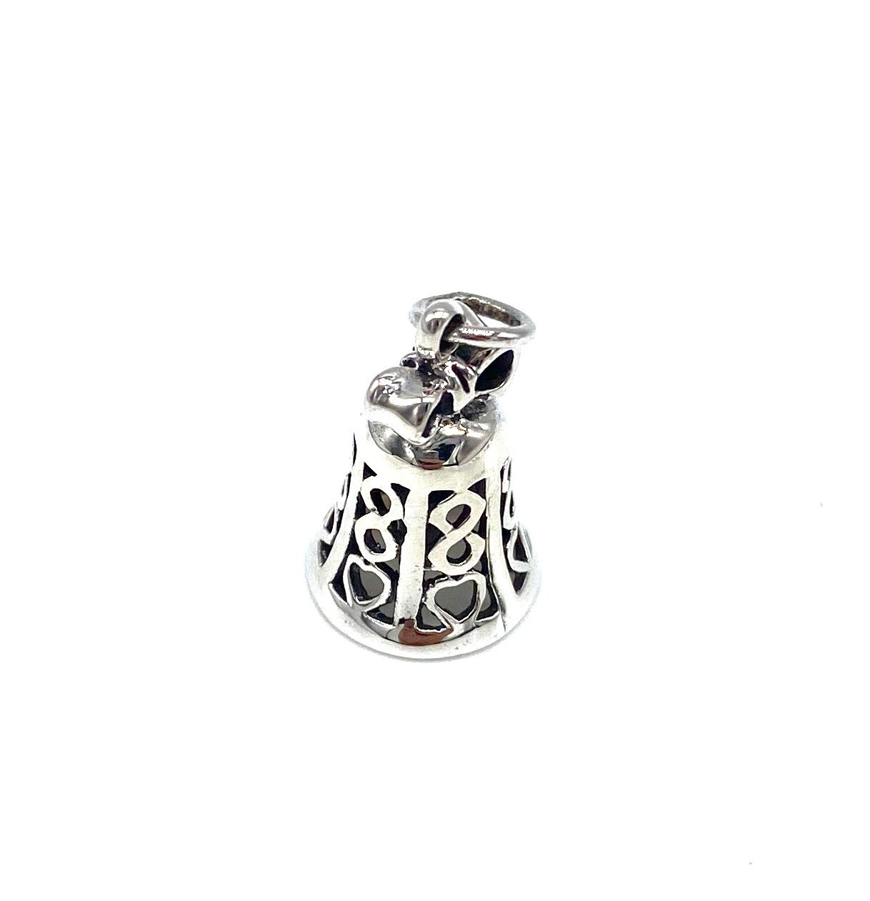 925 Sterling Silver Bell Pendant Charm on 16 18 - Etsy