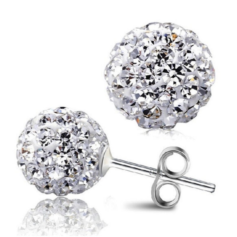 Ball Earrings Rhinestones - Etsy