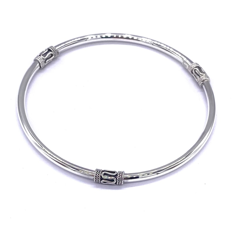 Bali 925 Sterling Bangle - Etsy UK