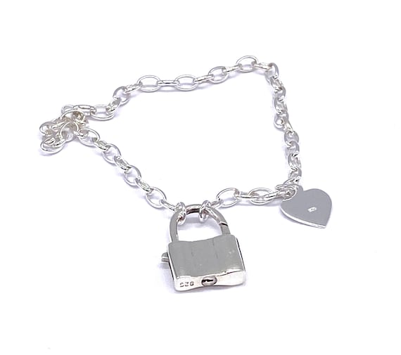 Sterling silver padlock bracelet store