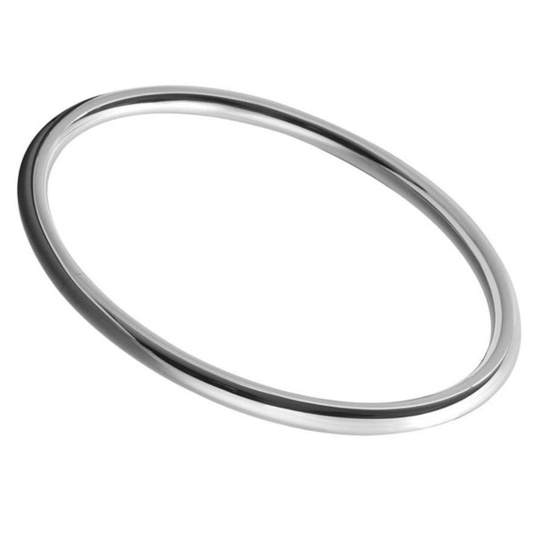 Heavy Silver Bangle - Etsy UK