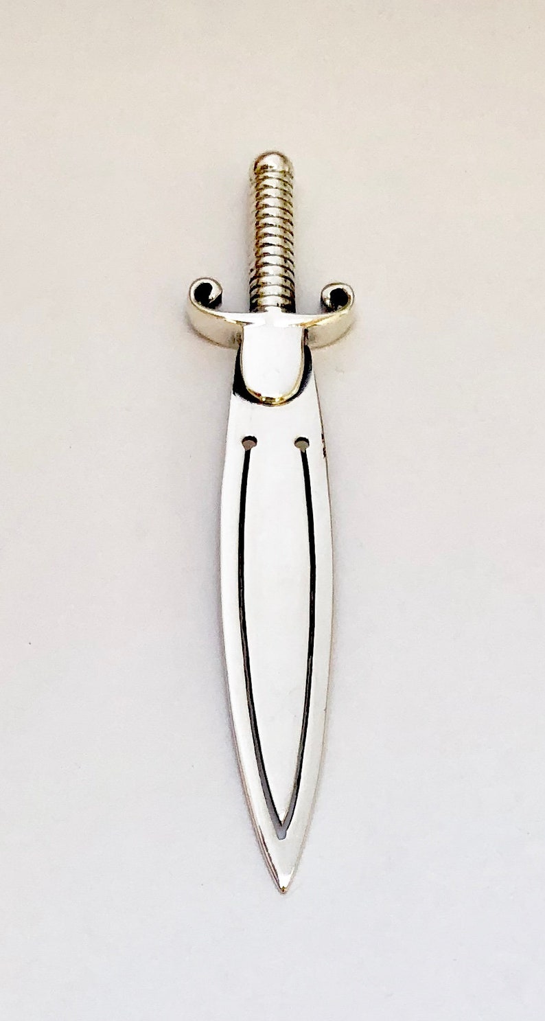 925 Solid Sterling Silver SWORD BOOKMARK | Etsy
