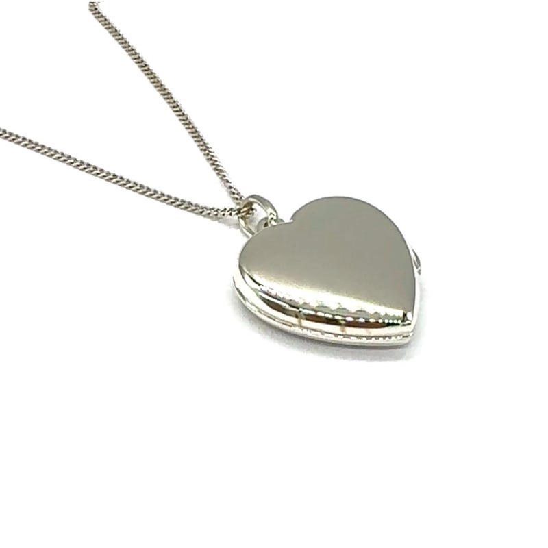 Silver Heart Necklace - Etsy UK