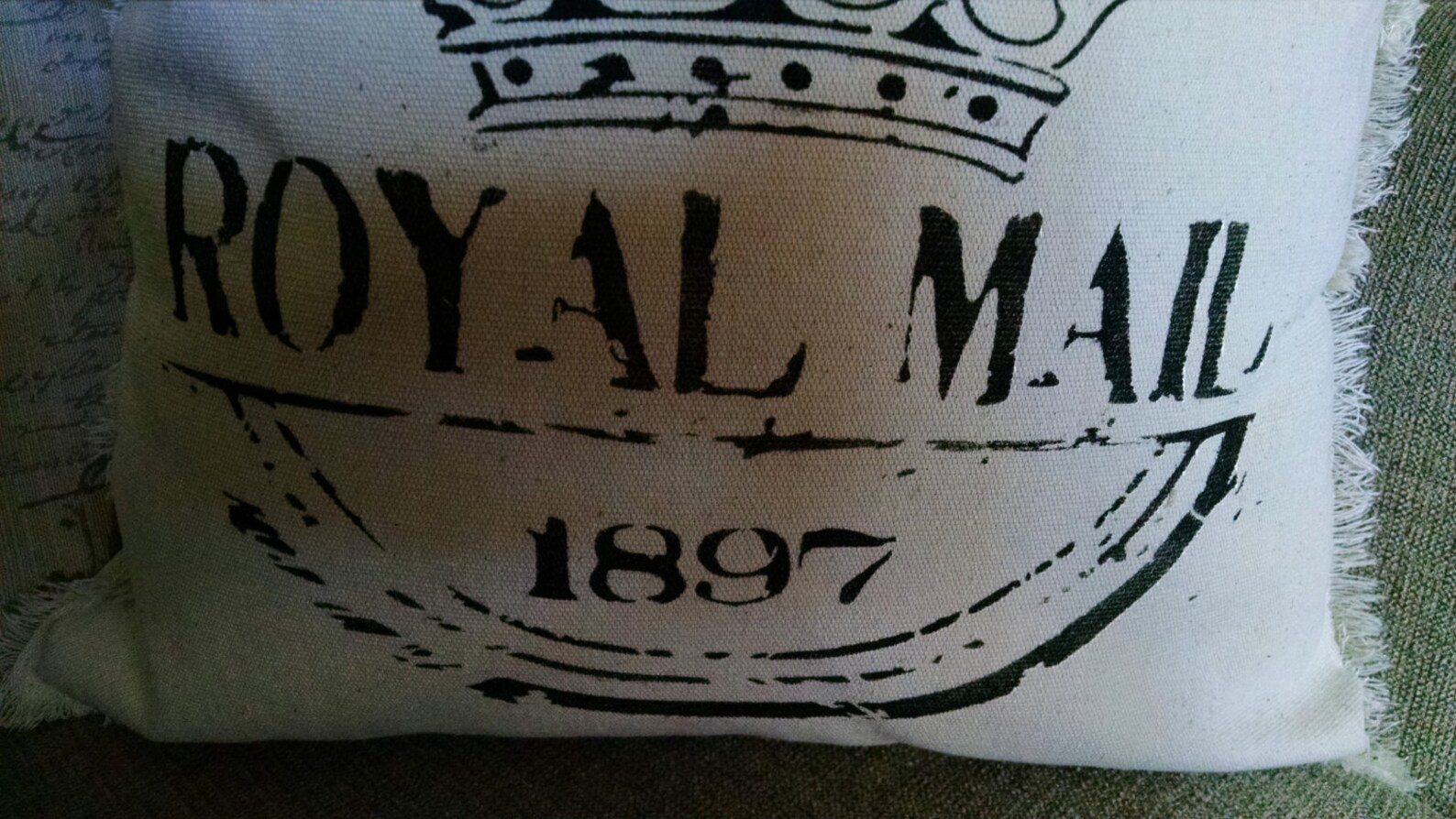 Shabby 18x18 Royal Mail Postmark Recycled Cotton Canvas - Etsy