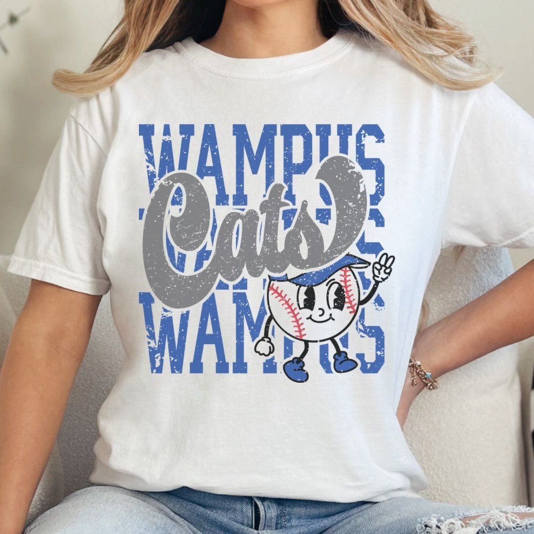 Retro Conway Wampus Cats Baseball Tee: Mascot Shirt - Etsy
