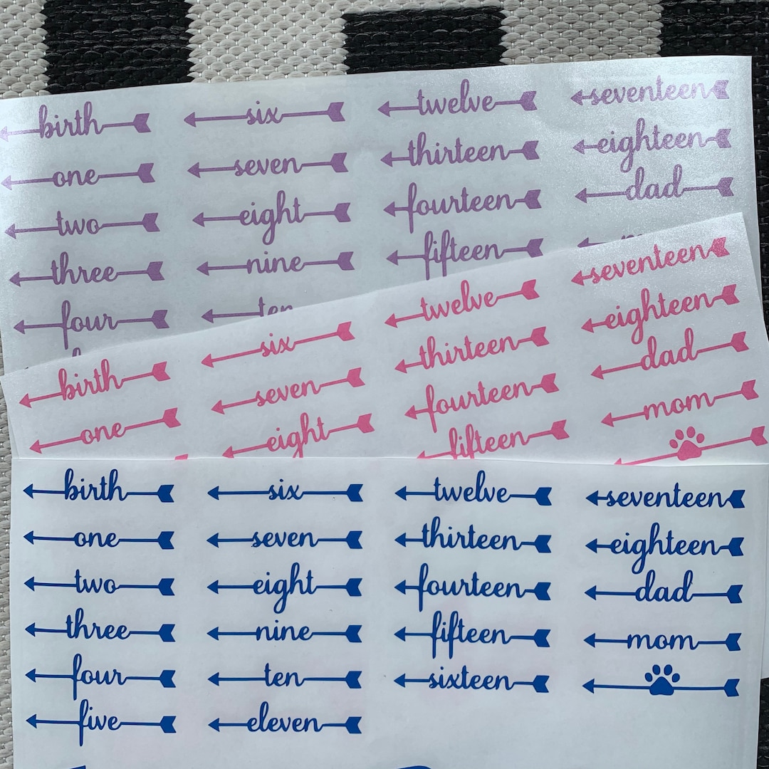 Growth Chart Markers || Height Marker Decals - Etsy