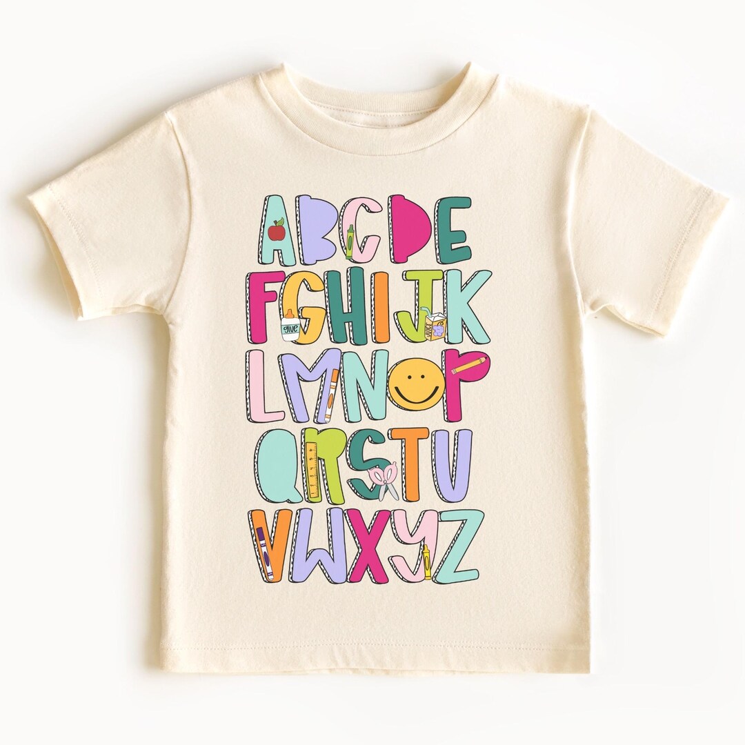 ABC Alphabet Back to School Shirt First Day Shirt Unisex Shirt Toddler ...