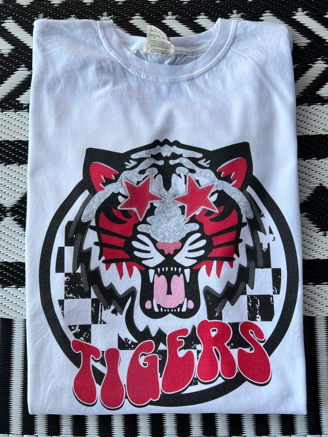 Preppy Red Tigers Shirt | School Mascot Shirt | Unisex | Comfort Colors ...