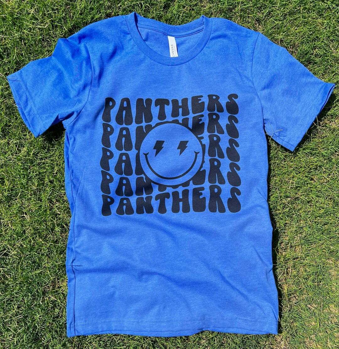 Wavy Happy Face Panthers Shirt: Team Mascot Tee - Etsy