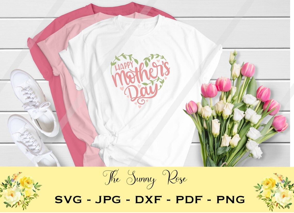 Happy Mothers Day Heart Digital Download Cut Files for Cricut - Etsy