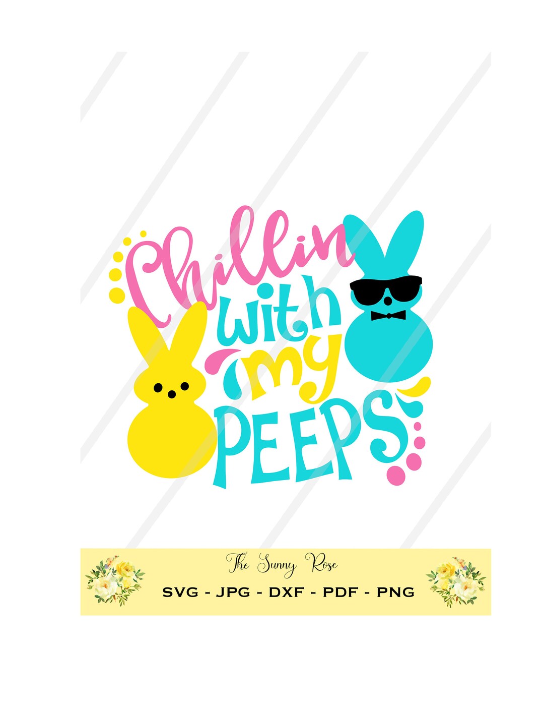 Easter Peep Bunny Rabbit Digital Cut File Download for Cricut, Cameo ...