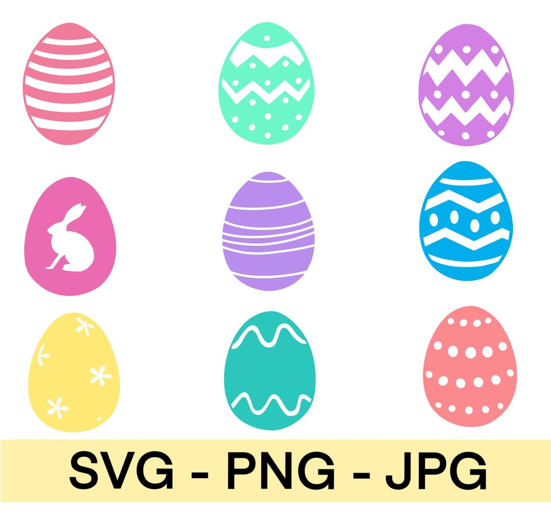 Easter Egg Spring Bunny SVG, JPG, PDF Digital Download Cricut Cameo ...