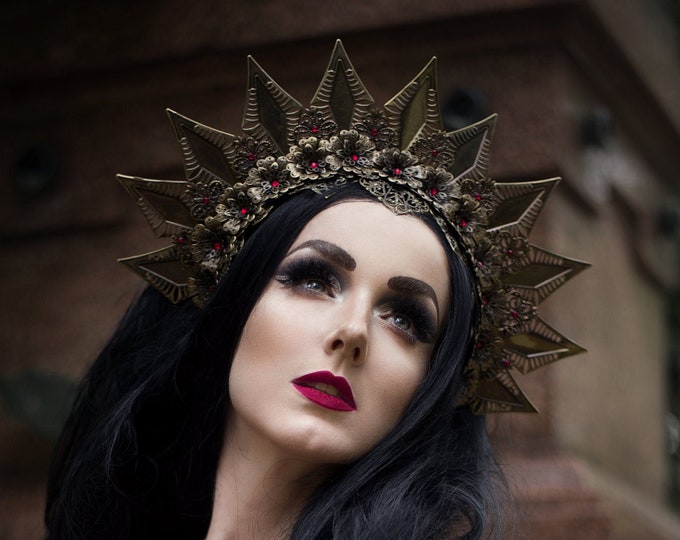Gold Royal Metal Gloriole Halo Nimbus Crown Crown Wreath Halo - Etsy