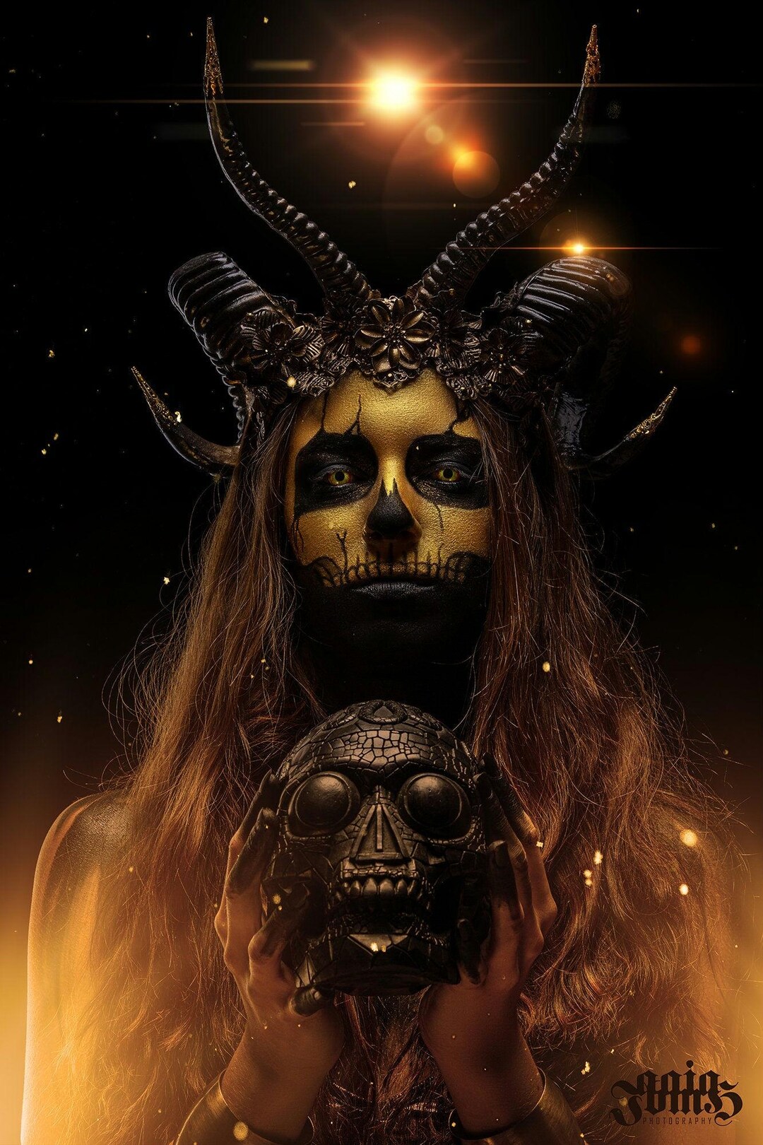 Dragon Goddess Gothic Horns Fantasy Headdress Demon Witch Festival ...