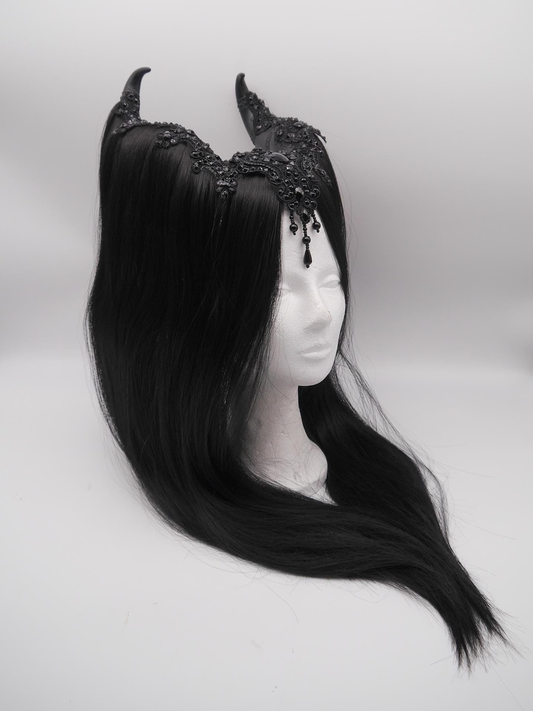 Black Maleficent Headdress ~ Gothic Headpiece ~ Headdress - Etsy