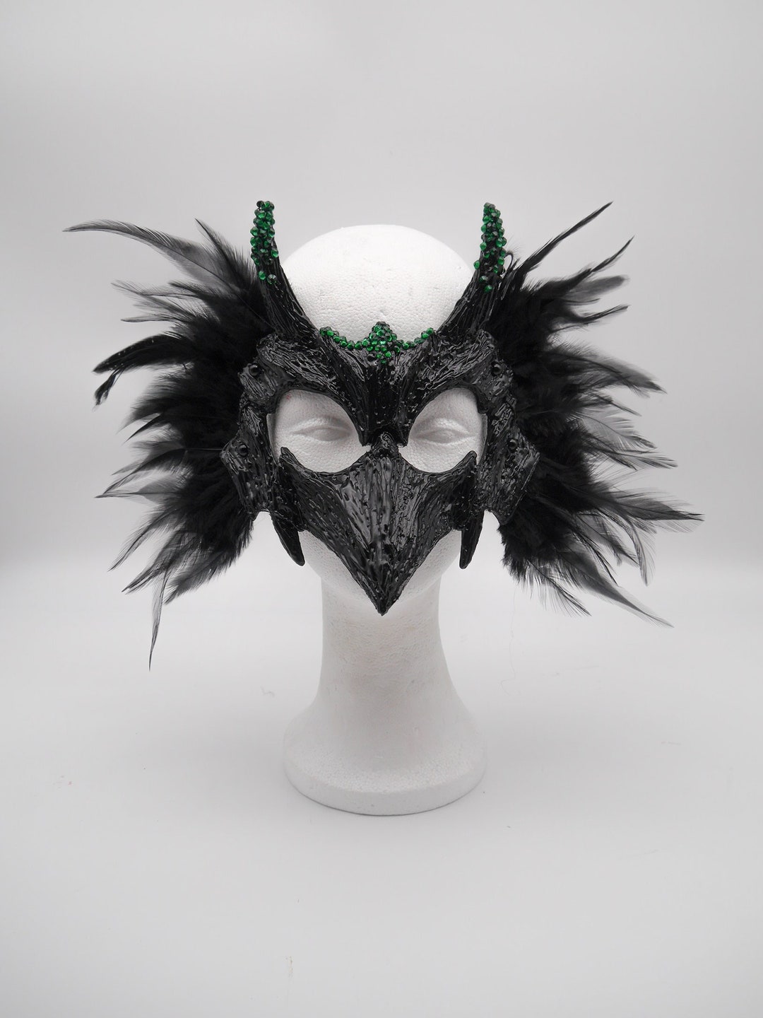 Raven Mask ~ Crow ~ Raven ~ Bird ~ Mask ~ Headdress ~ Headpiece ~ Skull ...
