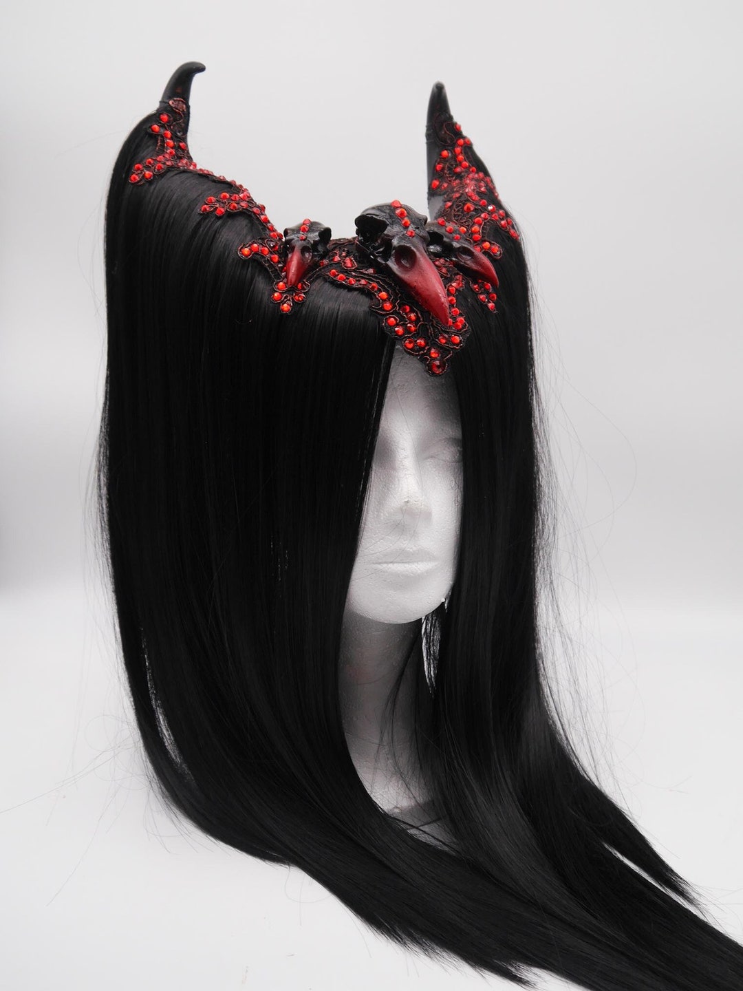 Bloody Raven Maleficent Headdress Gothic Headpiece Headdress - Etsy