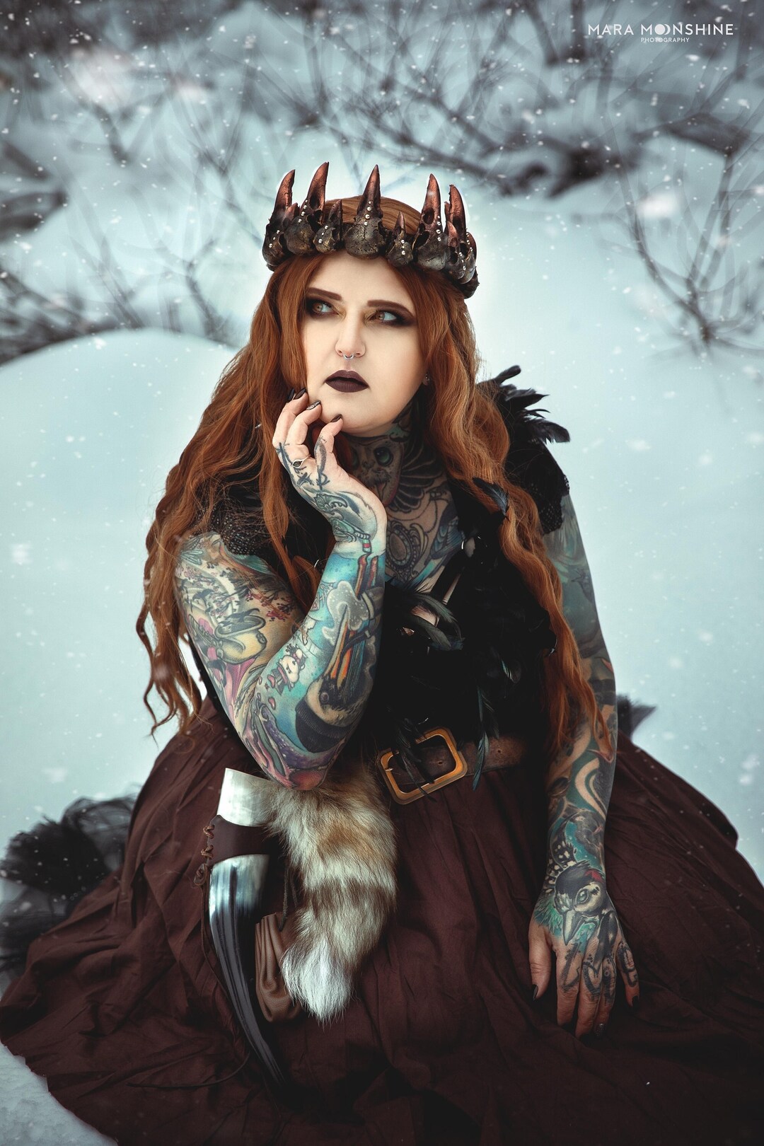 Shaman Crown ~ Raven Skull ~ Bird Skull ~ Witch ~ Viking ~ Skull ...