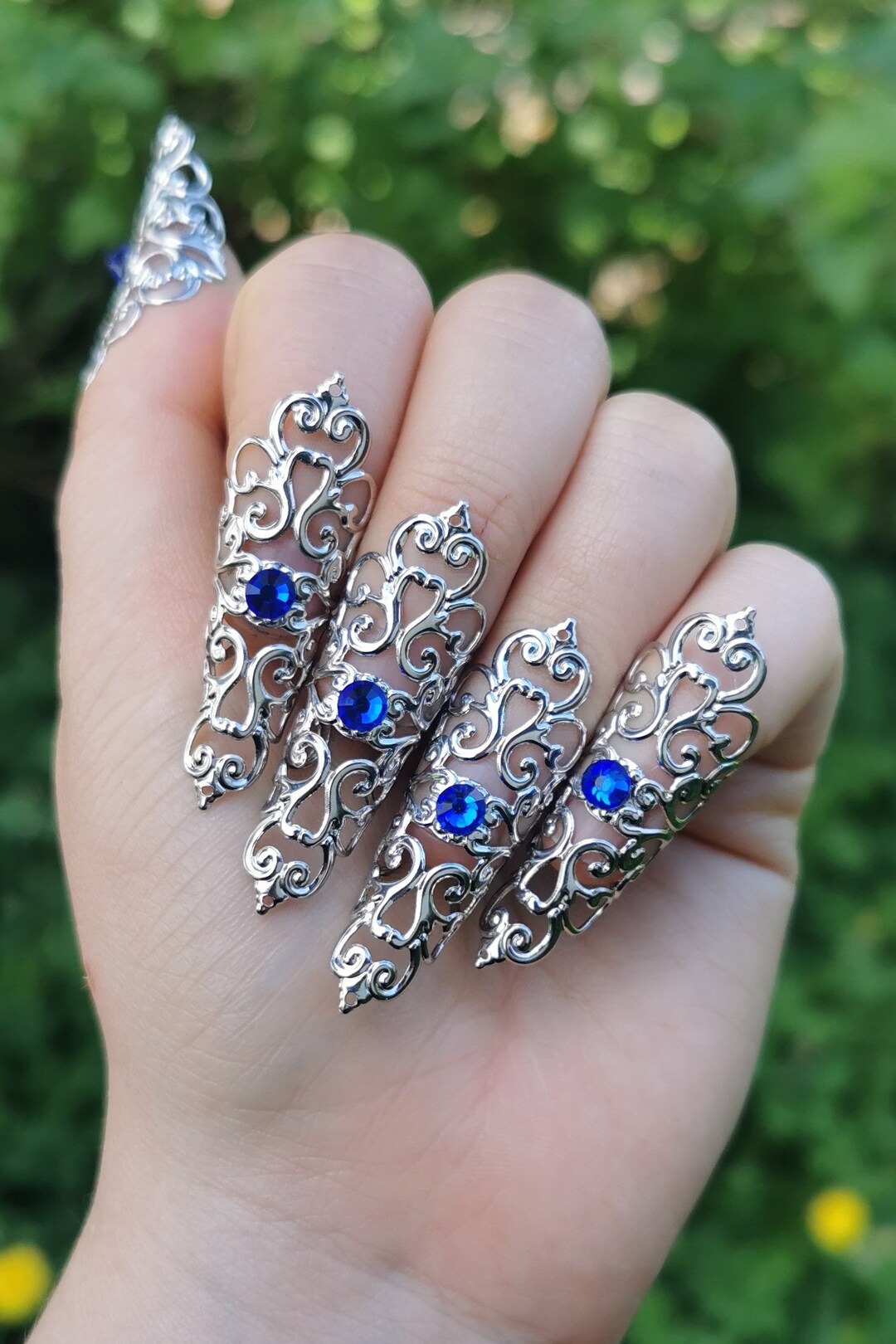 5pc Fairytail Nails ~ Elf ~ Elf ~ Filigree ~ Claws ~ Tips ~ Goth ...
