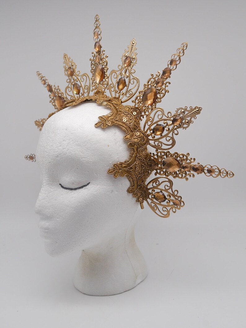 Gold Royal Metal Gloriole Halo Nimbus Crown Wreath Halo - Etsy