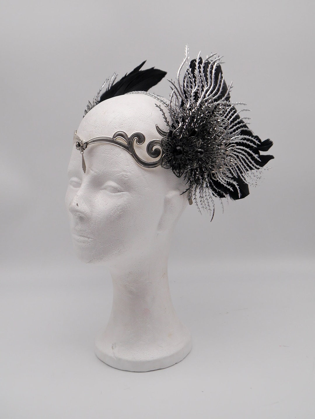 Black Valkyrie Headpiece ~ Elv Crown ~ Fantasy ~ Elf ~ Elf ~ Tiara ...