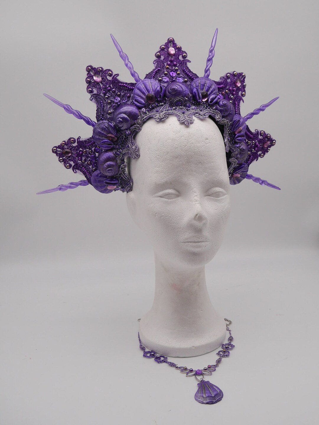 Mermaid Crown ~ Mermaid Crown ~ Queen ~ Headdress ~ Siren ~ Shell ...