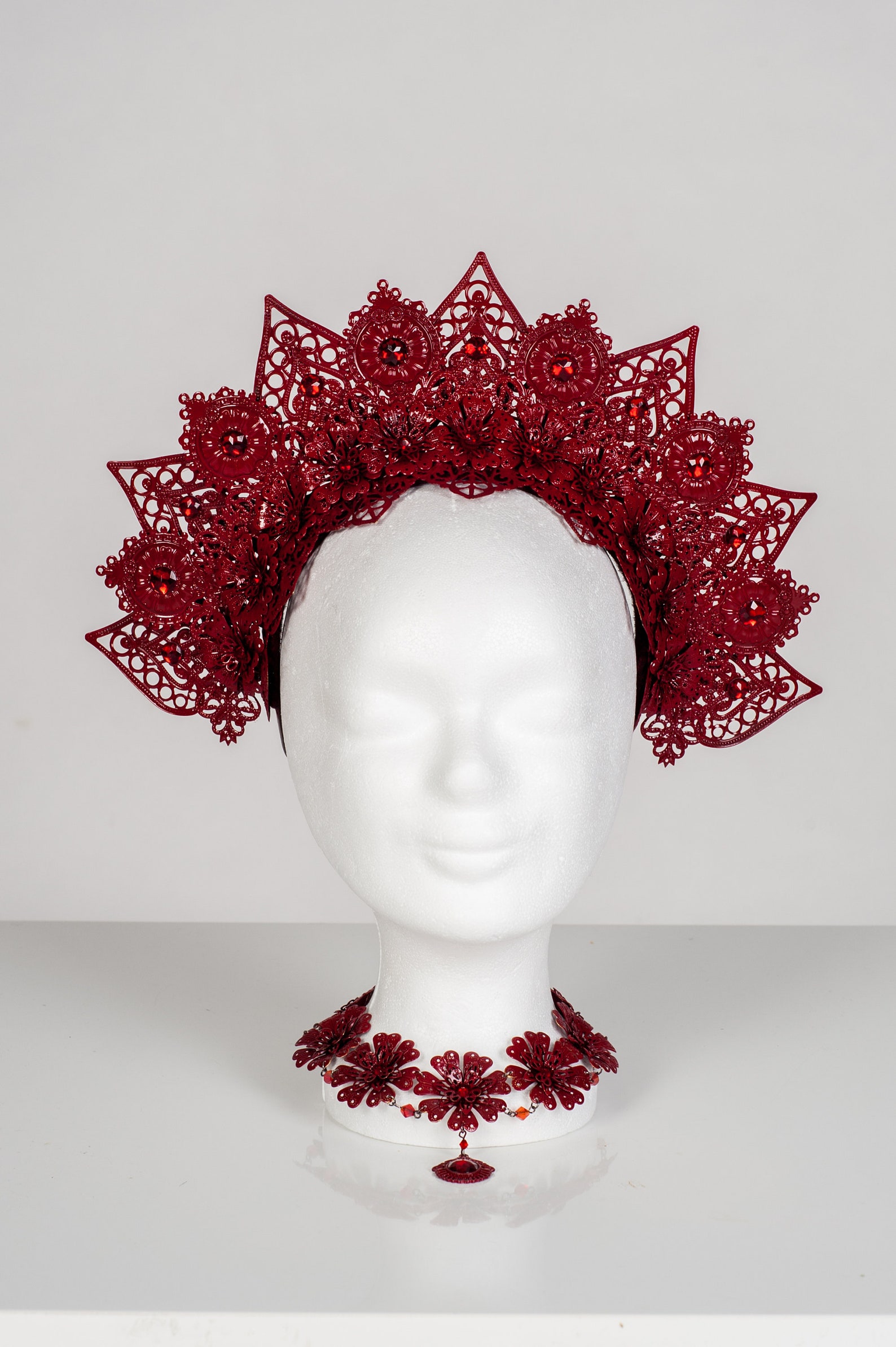 Red Royal Metal Gloriole Halo Nimbus Crown Krone Kranz - Etsy