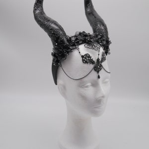 Dark Faun Headdress ~ gothic Horns ~ Queen of Darkness ~ goth ~ occult ...