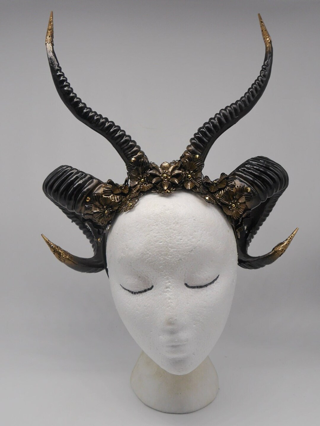 Dragon Goddess Gothic Horns Fantasy Headdress Demon Witch Festival ...