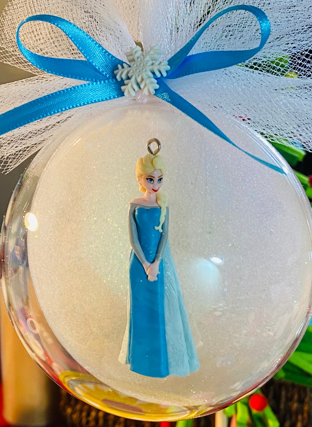 Frozen's Elsa Globe Ornament (available With Personalized Tag) - Etsy