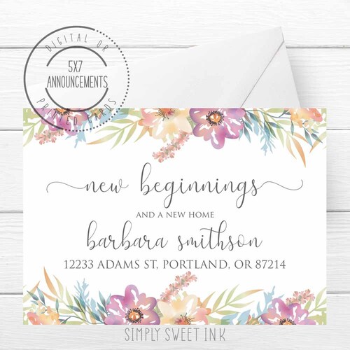 We've Moved Card Moving Announcement Change of Address - Etsy